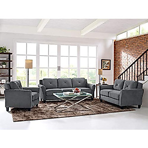 Lifestyle Solutions Harrington Sofa in Grey, Dark Grey