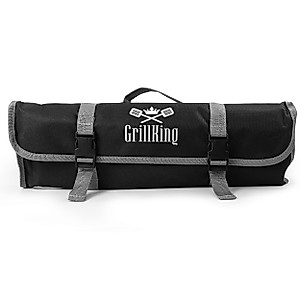 GrillKing BBQ Tool Set, 18pc Stainless Steel Grill Kit, Heavy Duty Barbecue Utensils and Grilling Accesories Set with Carrying Case