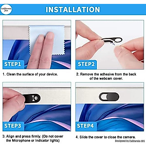 (California J.OS)9PCS (3 Oval +3 Rectangle +3 Large Oval )Webcam Cover 0.03 inch Camera Cover Slide Ultra Thin Blocker Protect Privacy Security for MacBook Air, Laptop, iPad, iMac, PC, Desktop, iPhone