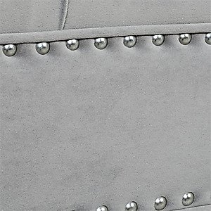 Jennifer Taylor Home La Rosa Victorian Chesterfield Tufted Sofa, Opal Grey Velvet