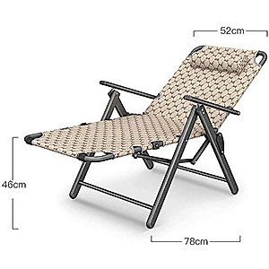 ガードレール Recliners Folding Portable Ultralight Single Garden Loungers Recliners 10 Positions Adjustable Sun Lounger Chair