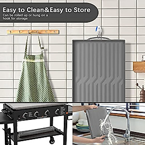 Fatyehx 28 inch Griddle Silicone Mat, Heavy Duty Food Grade Grill Mat cover For 28" Blackstone, Grilling Top Covers Griddle Accessories Outdoor Protector, Handy Waterproof Griddle Preserves.