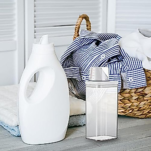 Laundry Detergent Dispenser | Washing Powder Dispenser with Measuring Cup,Reusable Empty Bottles Laundry Washing Up Powder Container Soap Detergents Storage Box for Bathroom Washroom