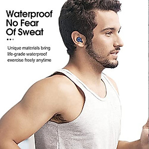 Nsxcdh Bluetooth 5.3 Earbuds, Wireless Headphones with Digital Display, Control Stereo Immersive Premium Sound, Noise Reduction Waterproof Bluetooth Earbuds for Gaming Sports