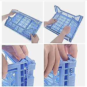 AY-KASA Collapsible Storage Bin Container Basket Tote, Folding Basket CRATE Container : Storage, Kitchen, Houseware Utility Basket Tote Crate Mini-BOX (ORANGE)