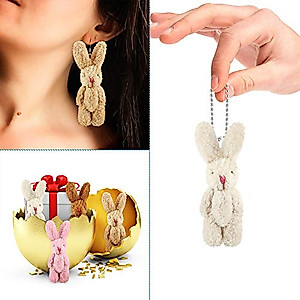 20 Pieces Mini Plush Rabbit Tiny Joint Rabbit 2.4 Inch Small Bunny Doll Soft Bunny Stuffed Animal Toys for Easter Birthday Cake Wedding Decorations Party Favors (Long Plush Style)
