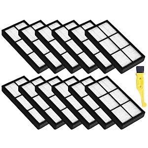 MZY LLC 12 Pack Hepa Filter Filters Replacement For irobot Roomba 800 900 series 860 870 871 880 960 980 Robotic Vacuum Parts