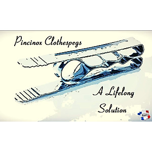 Pincinox Stainless Steel Clothespegs 20 Pack-New Kraft Paper Packaging Against Rust or Breakage