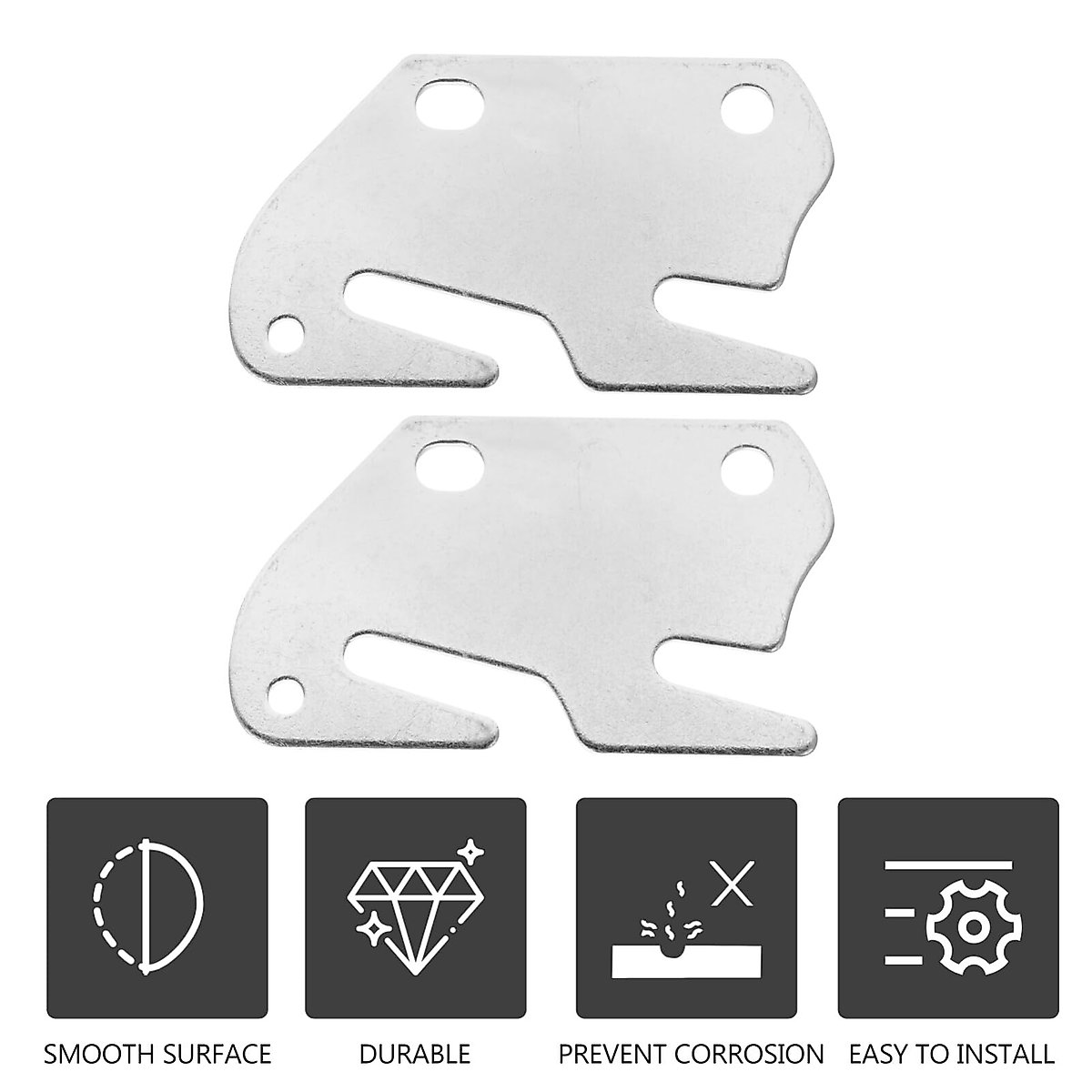 SOLUSTRE 2Pcs Bed Frame Brackets Adapter Headboard Bracket Bed Rail Fitting Bracket Headboard Attachment Bracket Furniture Connector