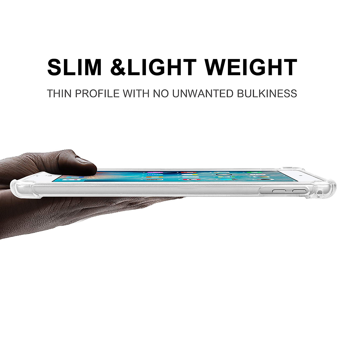 KIQ Case for iPad 9.7 5th 6th Gen, TPU Skin Protection Anti Slip Lightweight Cover for Apple iPad 9.7 2017/2018 5th & 6th Generation Air 1 2 Pro 9.7[Clear]