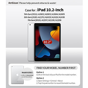 Ambison Compatible with iPad 9th/8th/7th Generation Case 10.2 2021/2020/2019 with 9H Tempered Glass Screen Protector,Push Popit Fidget Case with Pencil Holder Kickstand&Shoulder Strap-Rainbow