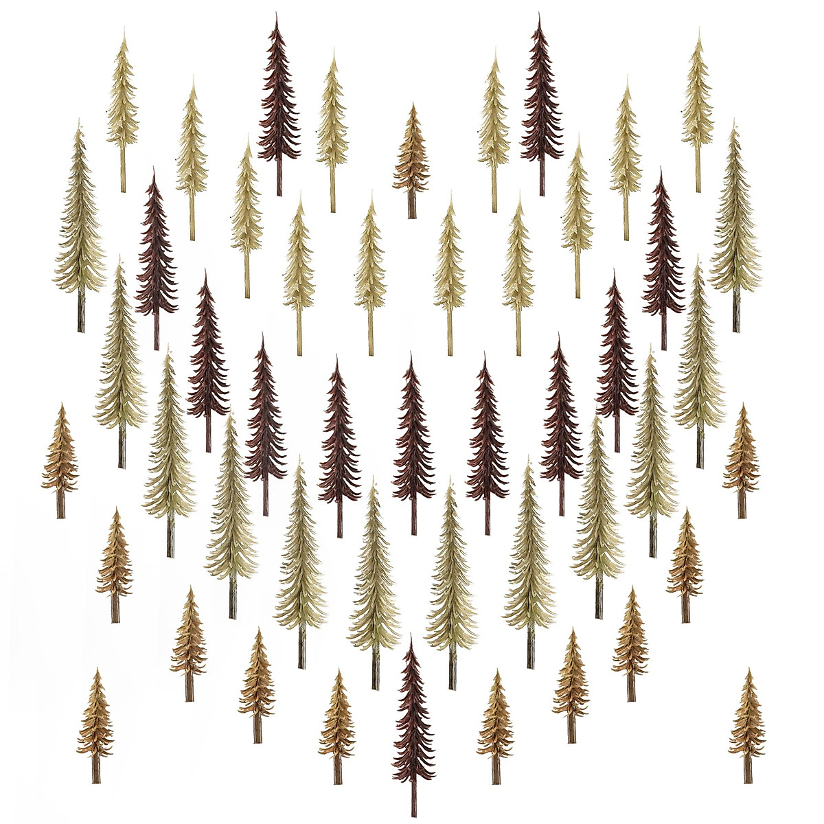 LUEYAO Mini Model Miniature Trees Mixed Train Scenery Architecture Trees Fake Trees for DIY Crafts Building Model Scenery Landscape Brown 1.8-3.9 inch 48 PCS