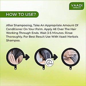 Vaadi Herbals Silky Smooth Conditioner ★ Olive Oil Conditioner with Avocado Extract ★ Herbal Conditioner ★ Sulfate Free ★ Scalp Therapy ★ Moisture Therapy ★ ALL Natural ★ 350 Ml(11.7 Oz)
