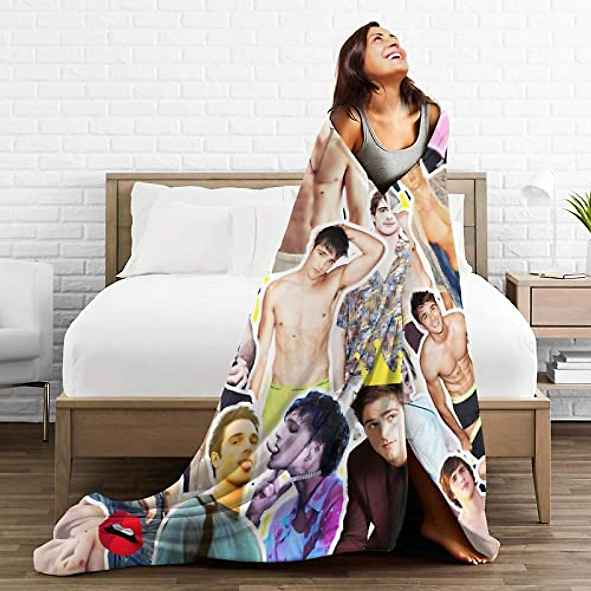 Blanket Jacob Elordi Soft and Comfortable Warm Fleece Blanket for Sofa, Office Bed car Camp Couch Cozy Plush Throw Blankets Beach Blankets