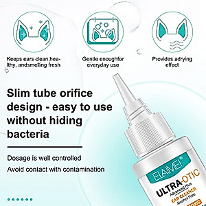 ZIXAOK Dog Removal Ear Hair Powder + Dog Ear Cleaner Liquid + Dog Ear Cleaner Wipes, Alcohol Free, Dog Ear Infection Treatment, Inflammation & Itchiness, Cleans & Deodorizes, Three-Piece Set