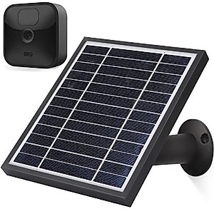 iTODOS Solar Panel Compatible with Blink Outdoor (3rd Gen) XT3 and Blink XT XT2, 11.8Ft Outdoor Power Charging Cable and Adjustable Mount,Weatherproof Aluminum Alloy Sturdy and Anti-Aging- Black