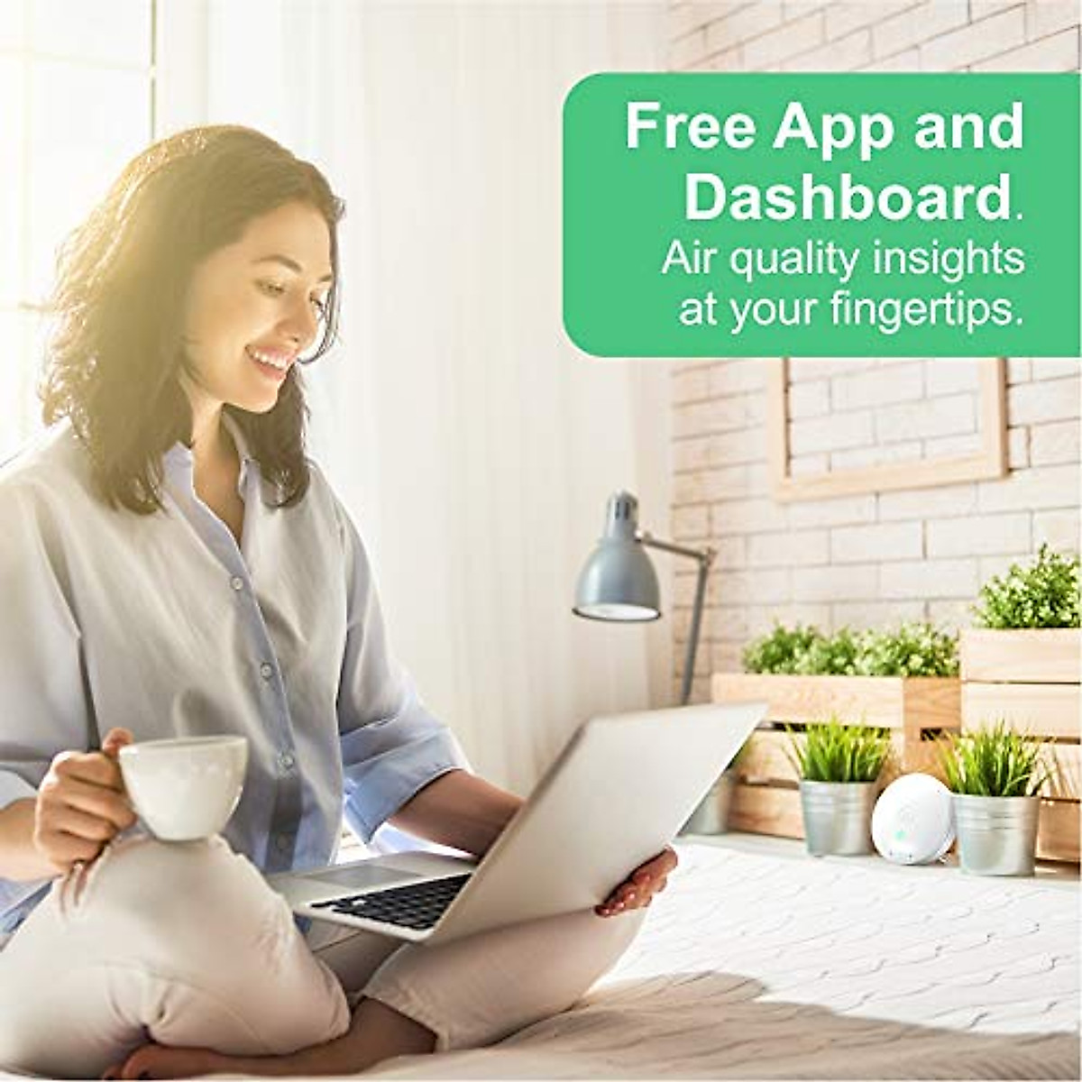 Airthings-292 Wave Mini - Indoor Air Quality - Chemicals (TVOCs), Humidity, Temperature 20 x 30 x 1