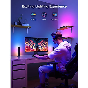 Govee Smart LED Light Bars, Work with Alexa and Google Assistant, Gaming Lights, RGBICWW WiFi TV Backlights with Scene Modes and Music Modes for Gaming, Pictures, PC, TV, Room Decoration