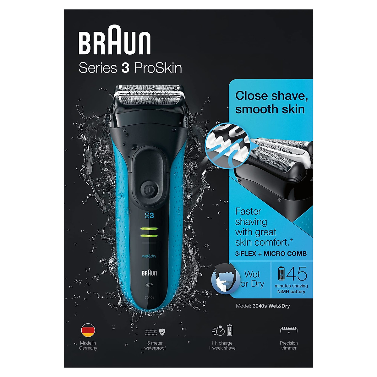 Braun 340s Series 3 Wet and Dry Shaver Shaving System