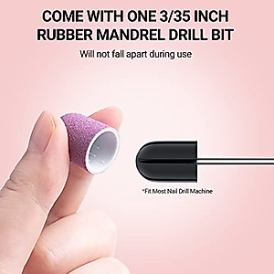 MelodySusie 10 Pcs Nail Sanding Caps Nail Drill Bits 180 Fine Grit for Foot File Callus Remover Manicure Pedicure Nail Polishing Burr Home Salon, Purple (10mm)