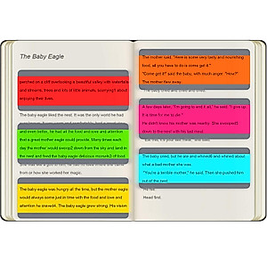 Zonon 6 Pieces Guided Reading Highlight Strips Colored Overlay Highlight Bookmarks of Small Paragraph Size Tracking Rulers Dyslexia Tools for Kids Teacher Supply