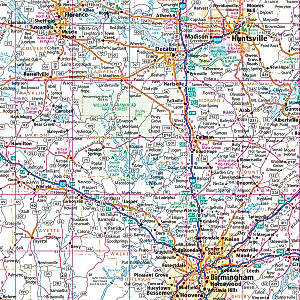 Rand McNally Easy To Read Folded Map: Alabama State Map