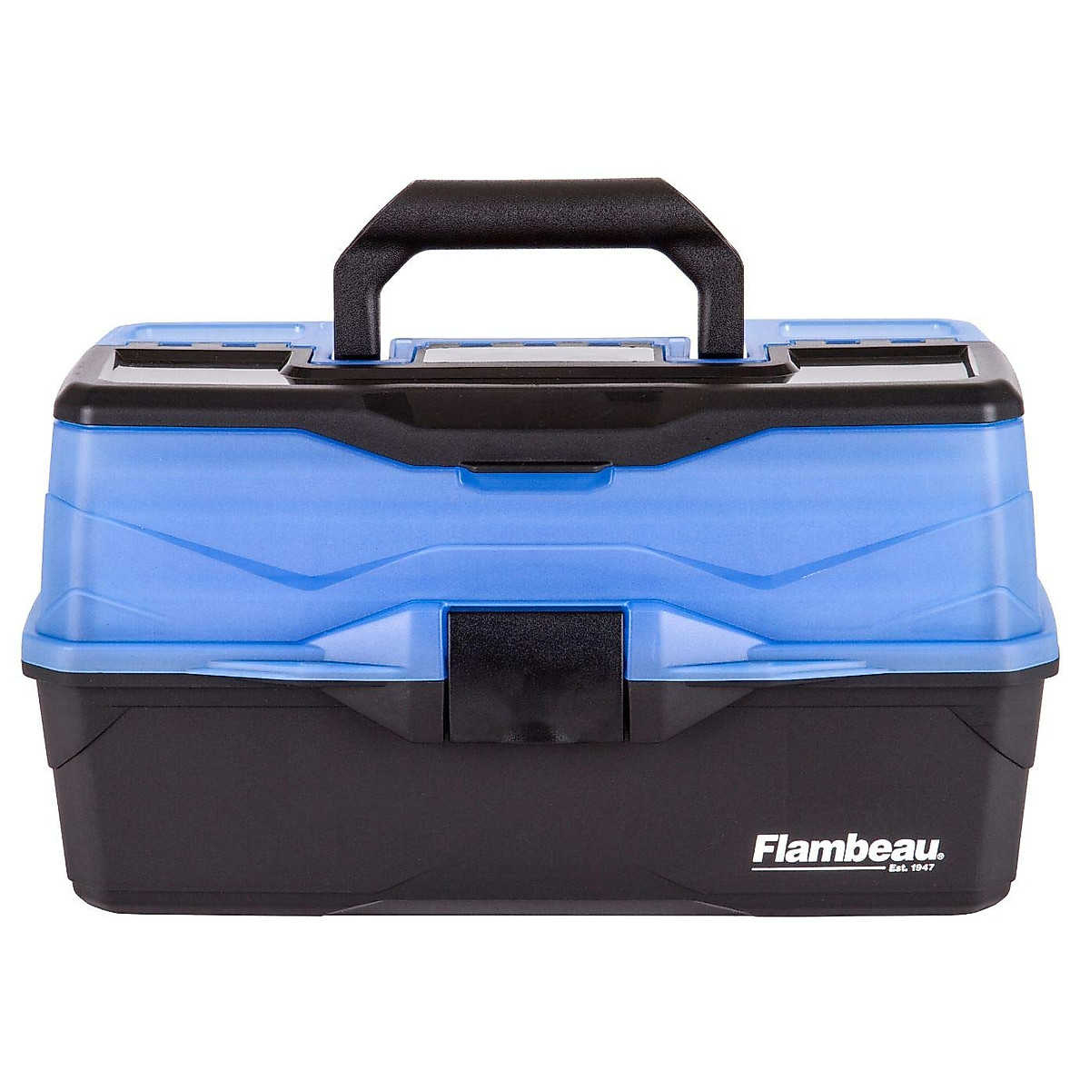 Flambeau Outdoors Classic Tray Tackle Box Bundle - Frost Blue/Black and Frost Green/Black