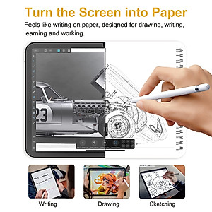 Hocents. 2 Pack Paper Screen Protector Compatible with iPad 10th Generation (10.9 Inch, 2022), Matte PET Filmfor Drawing, Anti-Glare, Compatible with Apple Pencil
