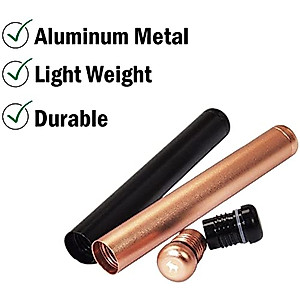 Aluminum Airtight Storage Container Metal Airtight Storage Tube,Fit in Pocket Great for Traveling 3pack