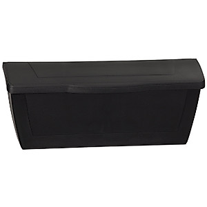 Small Plastic Mailbox for Outside Porch, Easy to Install Wall Mount, Lightweight, Heavy Duty, Rustproof, Maintenance-Free Horizontal Mail Box for House - Made in Canada - 15.5” x 4” x 6.25” (Black)