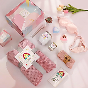Get Well Gifts for Women,Get Well Soon Care Package Unique Birthday Gifts w/Blanket Tumbler,Self Care Gifts Thinking of You Sympathy Gifts Relaxing Spa Gift Box Basket for Her Sister Best Friends Mom