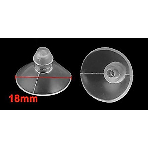 bnafes 18mm/0.7" Furniture Desk Glass Transparent Anti-Collision Suction Cups Sucker Hanger Pads for Glass Plastic Without Hooks, Pack of 10