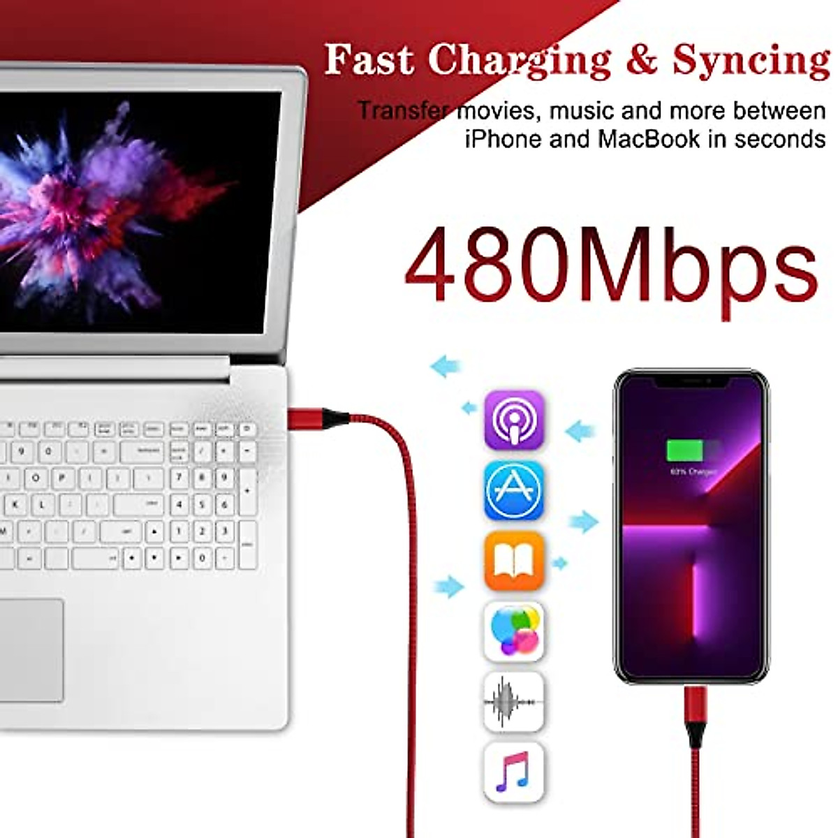 Fast Charger iPhone Charging Cable,iPhone Charger Fast Charging Cord [Apple MFi Certified] 3Pack 10FT Quick USBC to Lightning Cable for iPhone 14/14 Plus/14 ProMax/13/13Pro/12MiNi/11/XS/XR/SE,AirPods