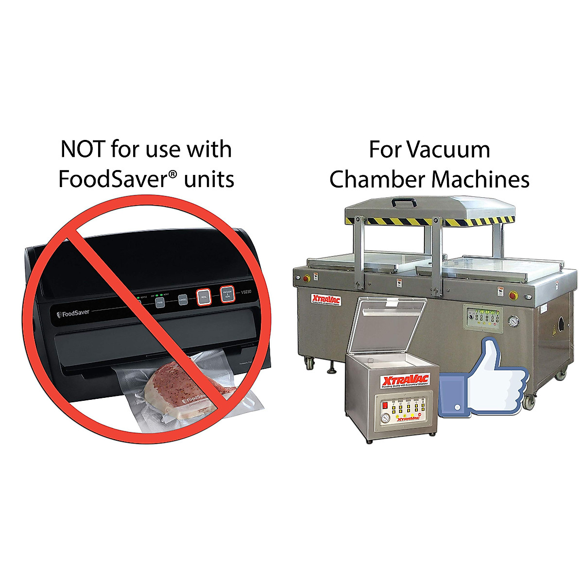 Vacuum Chamber Pouches - 3 Mil - (2.5 x 10-2000/CS)