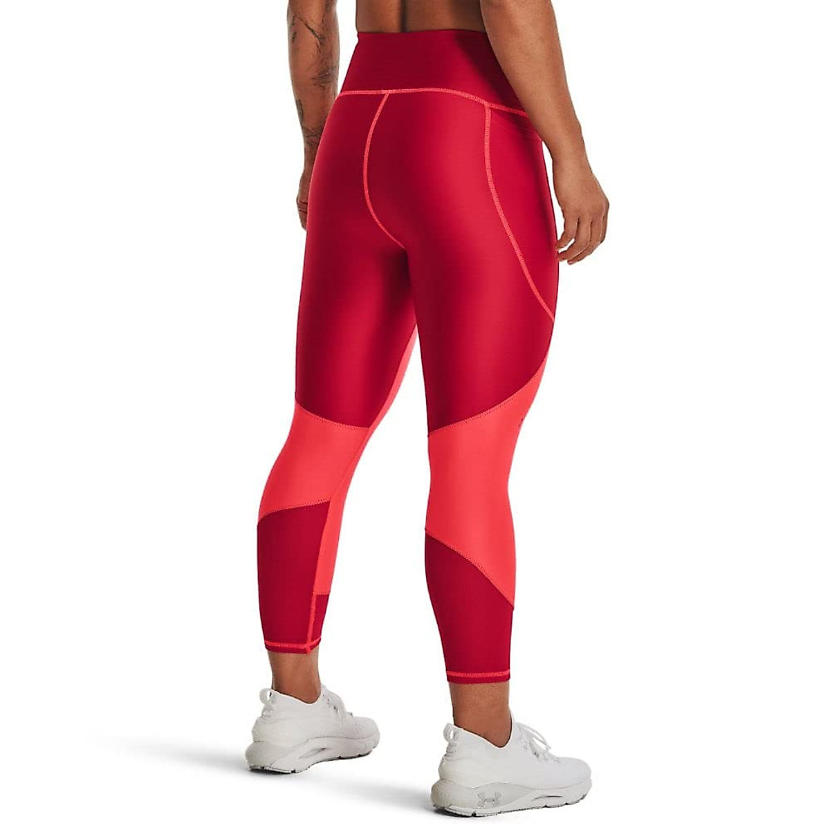 Under Armour Women's HeatGear Armour Ankle Color Block Leggings, Beta (628)/Purple Switch, Small