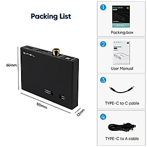 SMSL PO100 PRO MQA DDC XMOS XU316 Digital to Analog Audio Converter Type-C USB Input IIS/Optical/Coaxial Output Mini Portable USB Interface Converter for Phone/TV/PS3/PS4/PS5