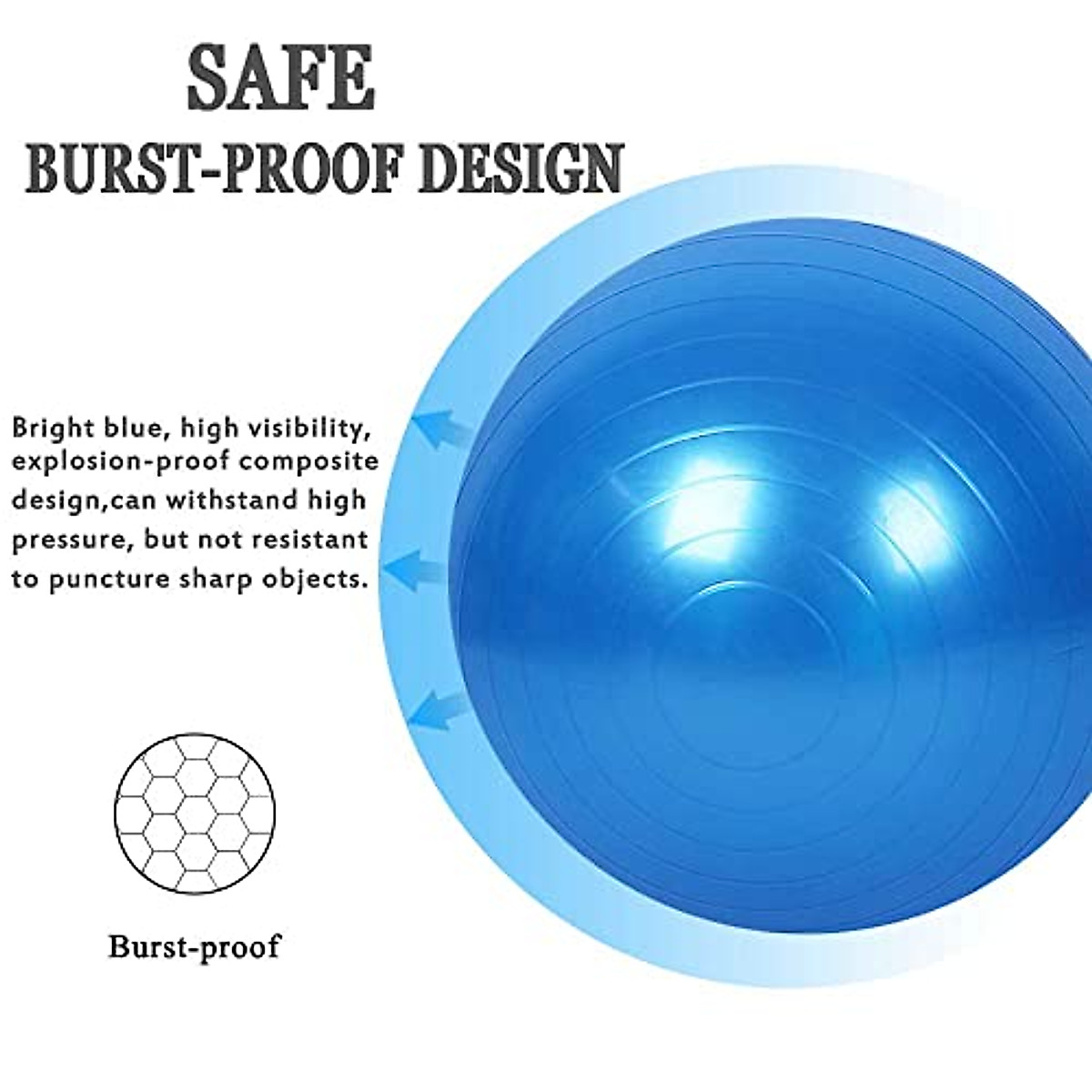 Chyesong Horse Ball Training Toy, Anti-Burst Horse Exercise Ball Toy with Inflator Pump for Horse Lamb Goat Enterainment Toy Ball (22 Inch, Blue)