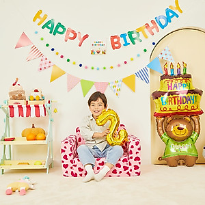 YLHO Flip-Out Sofa, 2-in-1 Convertible Sofa to Lounger for Kids, Soft and Comfy Toddler Couch for Kids Age 18 Months and Up (Pink & Red Heart)