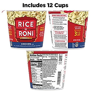Rice-A-Roni Cups, Chicken Flavor, 1.97oz pack of 12 cups