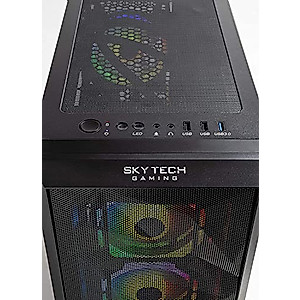 Skytech Gaming Skytech Chronos Gaming PC Desktop – Intel Core i7 13700F 2.1 GHz, NVIDIA RTX 4060 Ti, 1TB NVME SSD, 32GB DDR5 RAM RGB, 650W Gold PSU, 360mm AIO, 11AC Wi-Fi, Windows 11 Home 64-bit