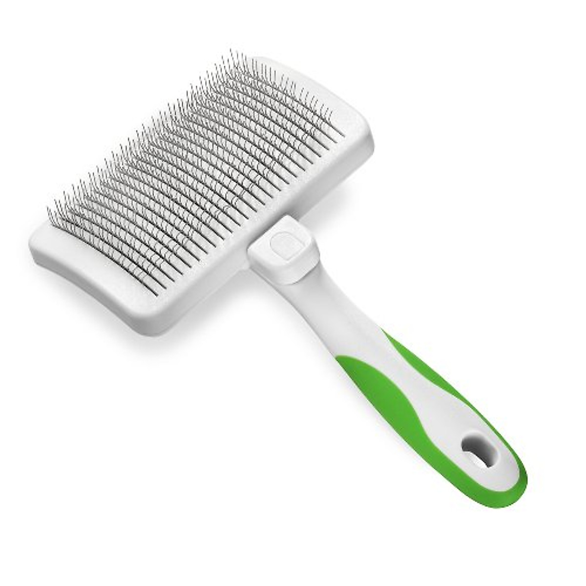 Andis Pet Self-Cleaning Animal Slicker Brush (40160), Silver