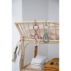 BIBS Baby Bitie Teether | BPA Free | Made in Denmark, Heart, Peach