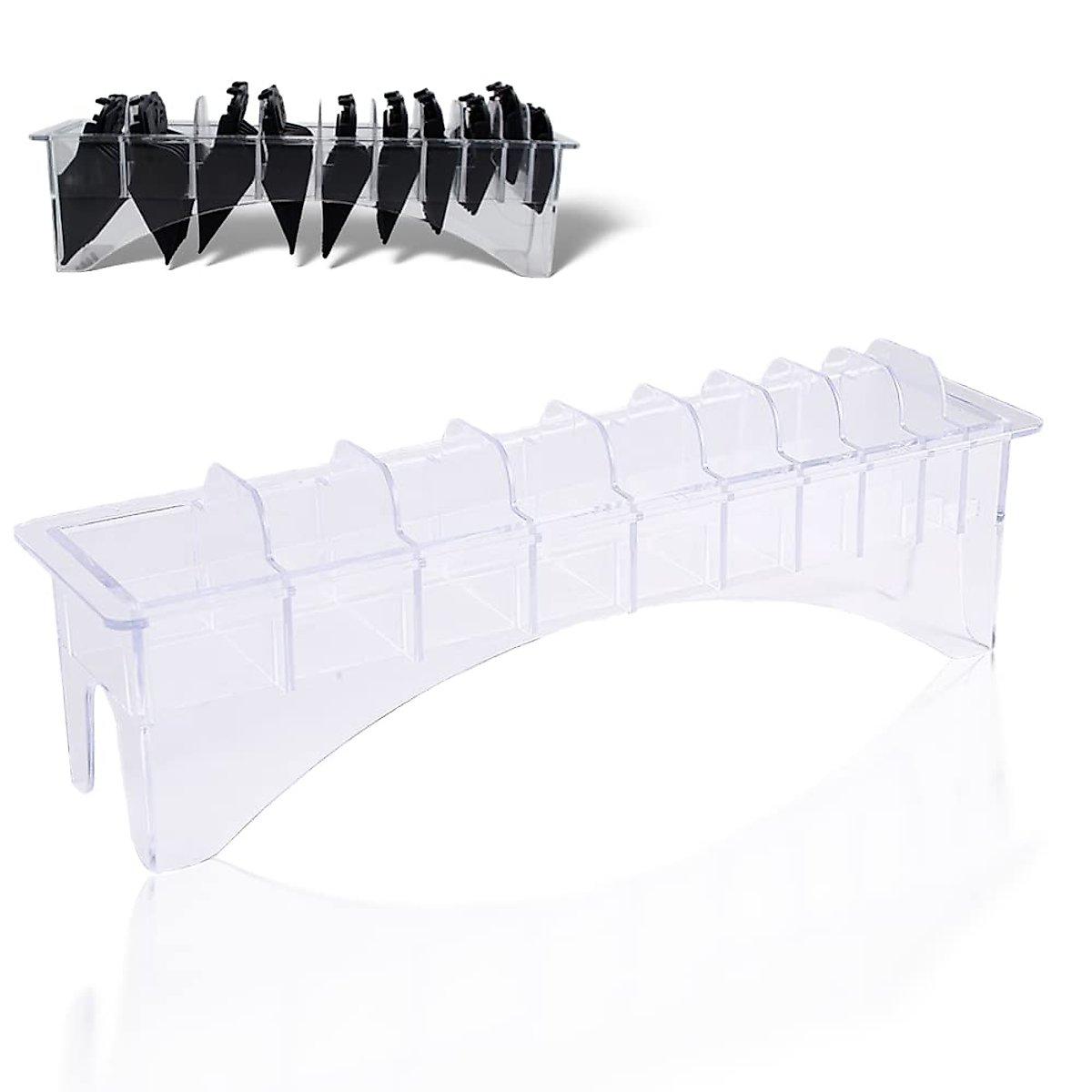 Clipper Holder,Limit Comb Storage Box Hair Clipper Positioning Caliper Comb Organizer Case,Clipper Guard Box for Hair Clipper Limit Comb Guide Attachment (02)
