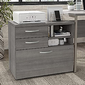 Bush Business Furniture Hybrid Office-Furniture, Platinum Gray
