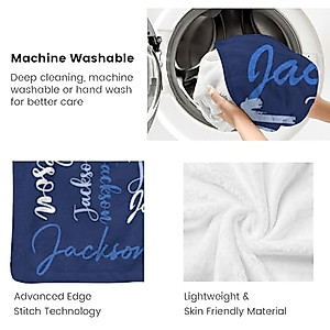 Dr.TOUGH Name Blanket Personalized Blanket and Throws Personalized Blanket for Kids Adult Fleece Bed Blankets Customized