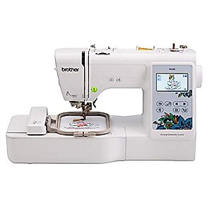 Brother PE535 Embroidery Machine, 80 Built-in Designs, 4" x 4" Hoop Area, Large 3.2" LCD Touchscreen, USB Port, 9 Font Styles