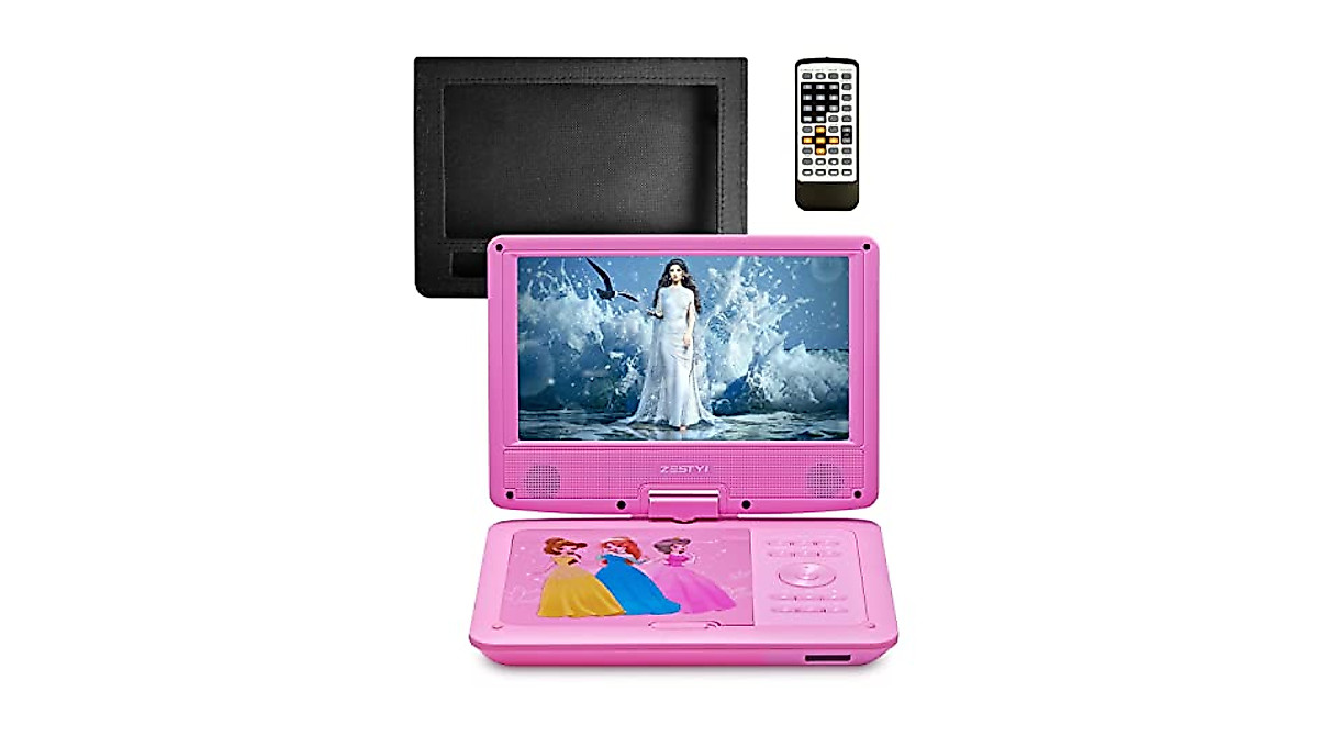 SYNAGY 11" Portable Kids DVD Player with Swivel Screen & Car Mount