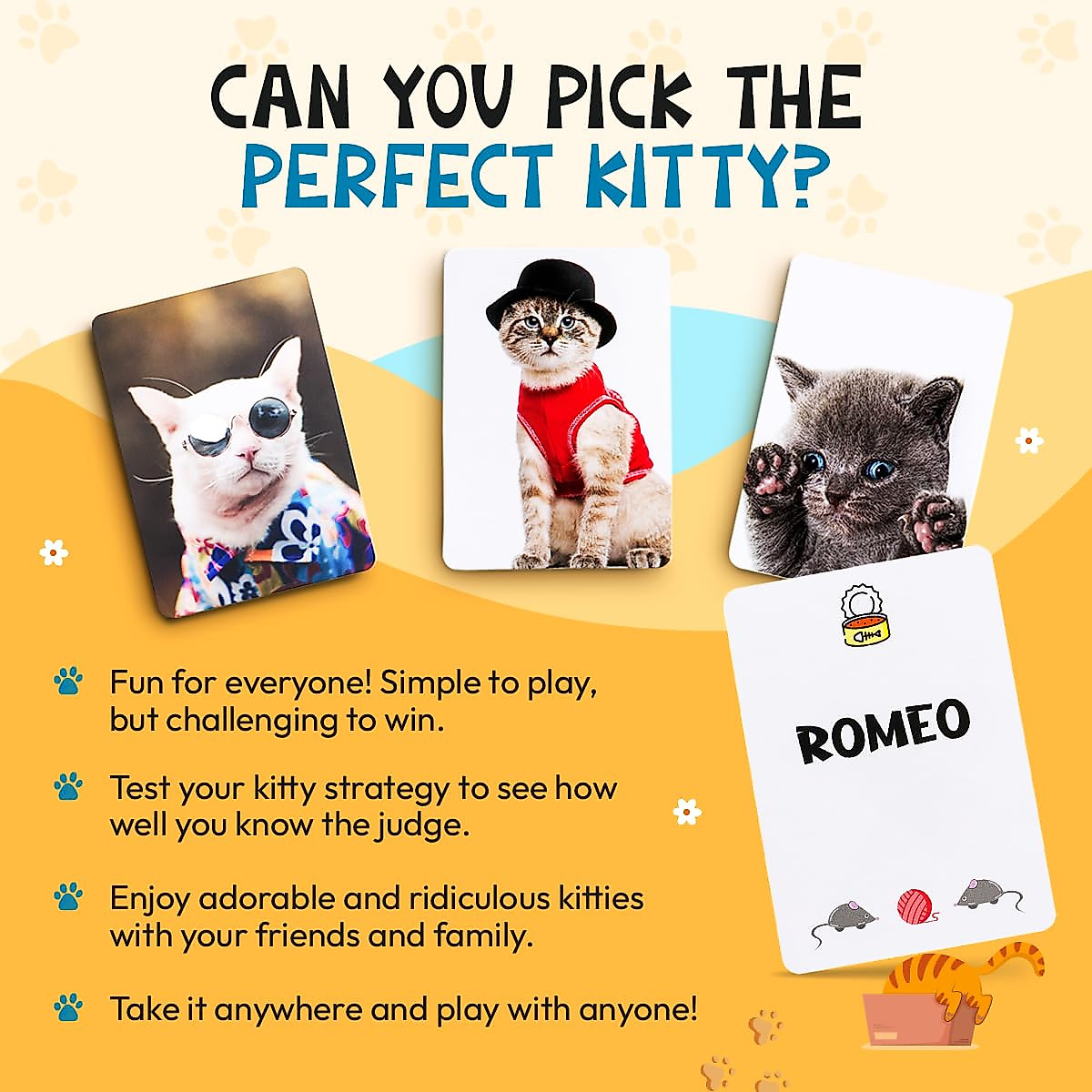Name That Kitty - Cat Card Game for Kids 8-12 is Great for Cat Crafts, Cat Games, and Cat Memory Fans! Fun for Families, 9-Year-Old Girl Gifts, Cat Toys for Kids, or Cat-Themed Toys for Girls 6-8