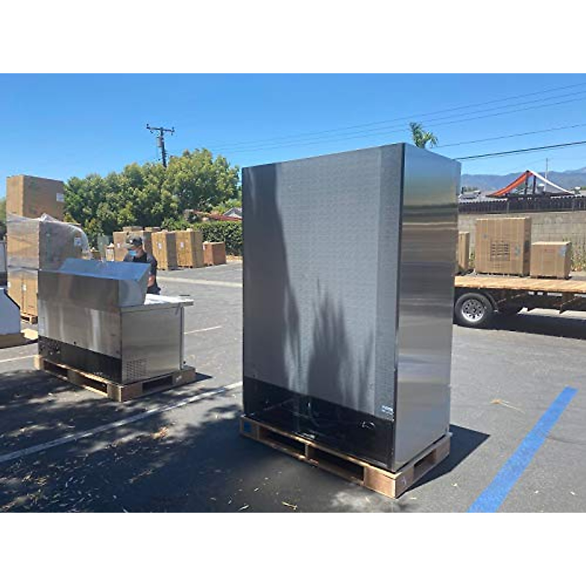 Commercial Freezer 2-Doors Solid Upright Reach in Two Section Stainless Steel NSF 54" Width, Capacity 47Cuft, Restaurant Quality Kitchen -8°F Cold al32Adup1