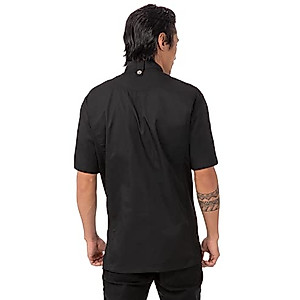 Chef Works Men's Springfield Chef Coat, Black, X-Large